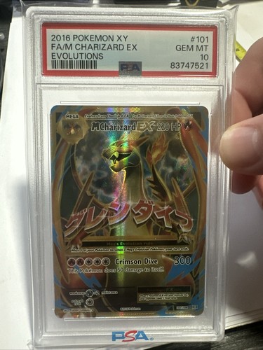 Charizard EX 2016 XY Evolutions 101/108 Pokemon Card Full Art M PSA 10 ...