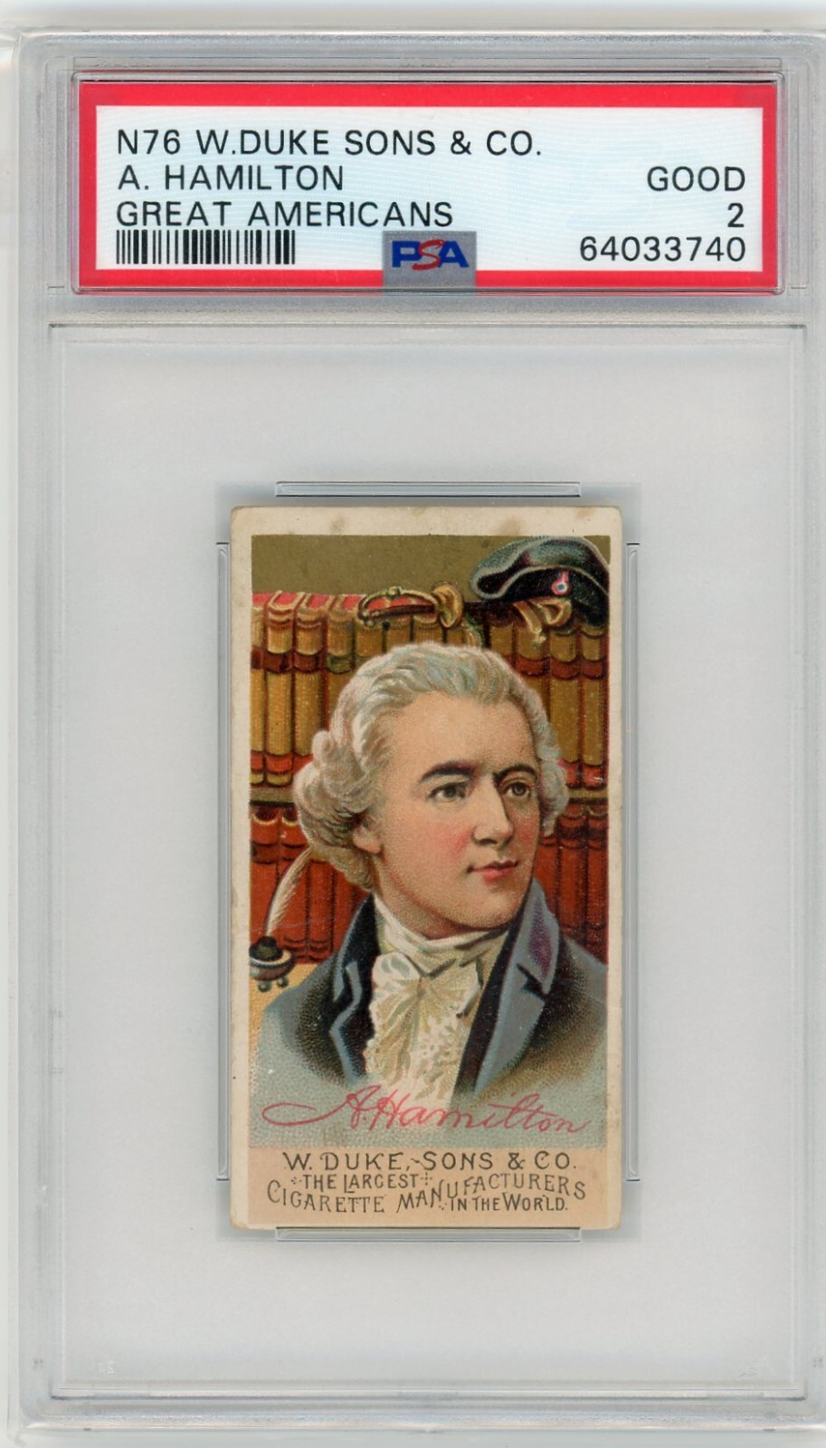 Alexander Hamilton 1888 N76 W Duke Sons & Co Great Americans Rookie ...