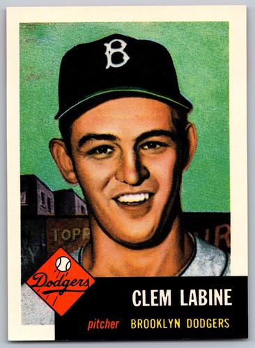 1991 Topps Archives 1953 14 Clem Labine Brooklyn Dodgers Baseball Card ...