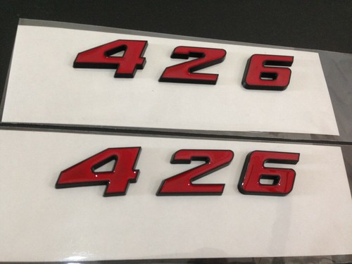(2pcs) Black / Red 426 246 4 6 2 Badge Emblem Trim for Passenger ...
