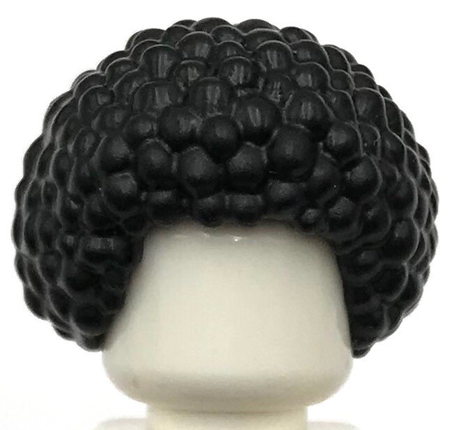 Lego New Black Minifigure Hair Bubble Style Afro Part | eBay
