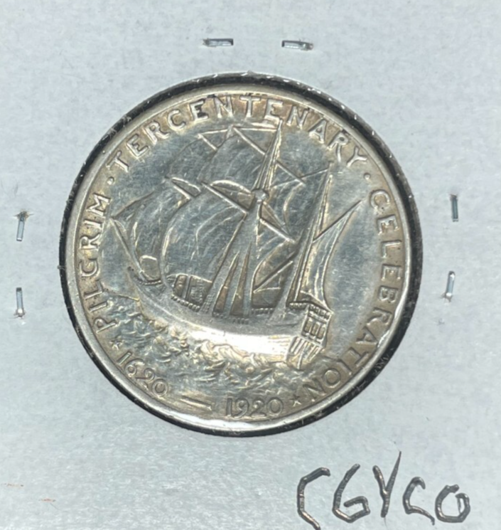 1920 PILGRIM COMMEMORATIVE SILVER HALF DOLLAR - XF/AU ~NICE COIN~ | eBay