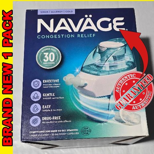 NEW! NAVAGE Nasal Irrigation Starter Kit w/30 Capsules (SDG-2) *SEALED ...