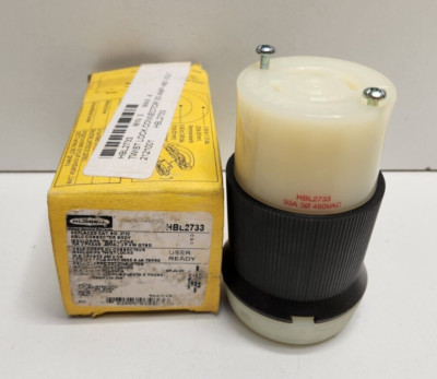 NEW OLD STOCK! HUBBELL 30A 480V CONNECTOR BODY HBL2733 | eBay