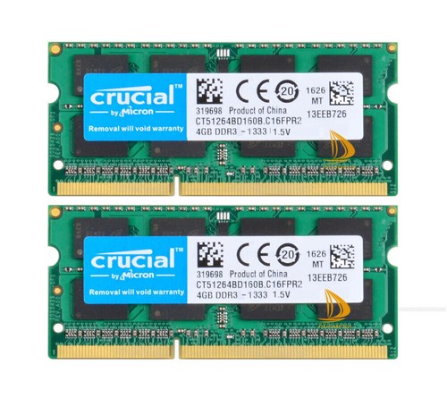 Crucial DDR3 RAM 8 GB 2x 4 GB PC3-10600S 1333Mhz RAM For iMac Mid-2010 ...
