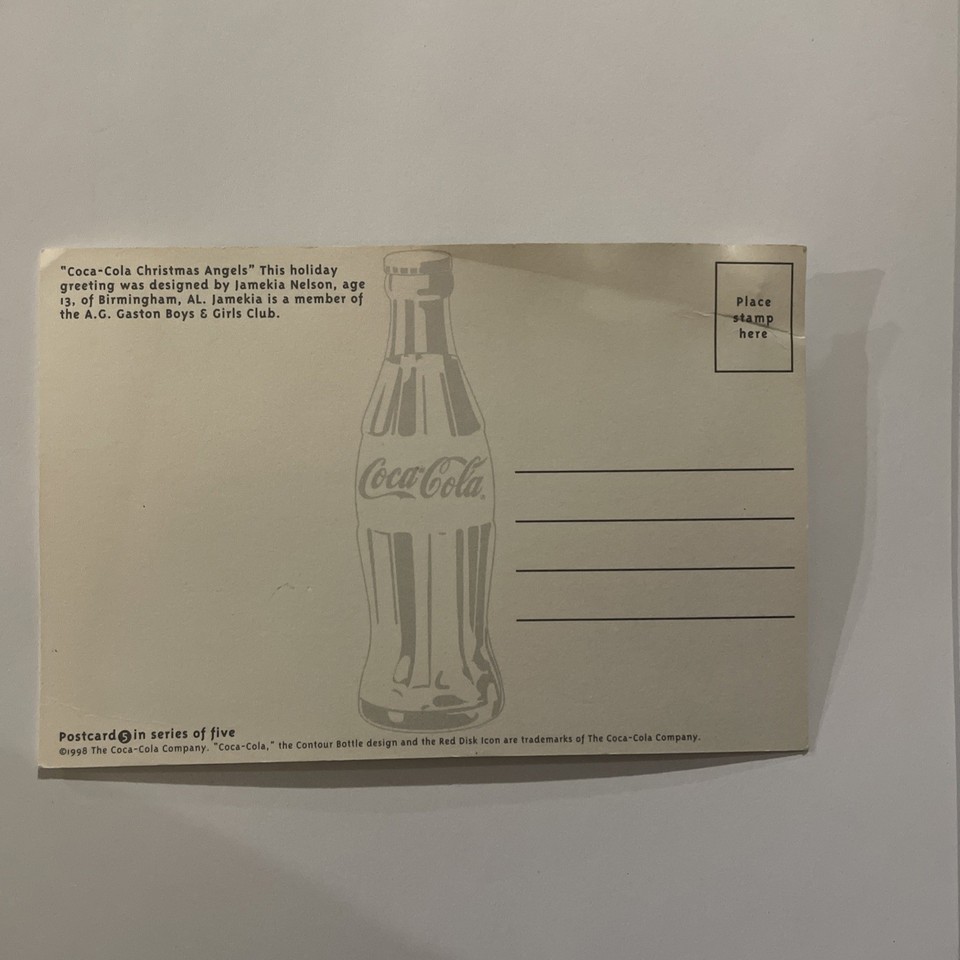 COCA-COLA Advertising / 4x6 Postcard "Christmas Angels" by Jamekia ...