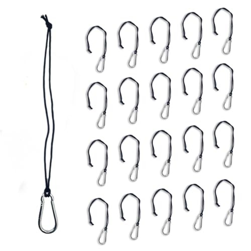 25 Pcs Batting Cage Netting Hanger, Steel Carabiners and Lanyards for ...