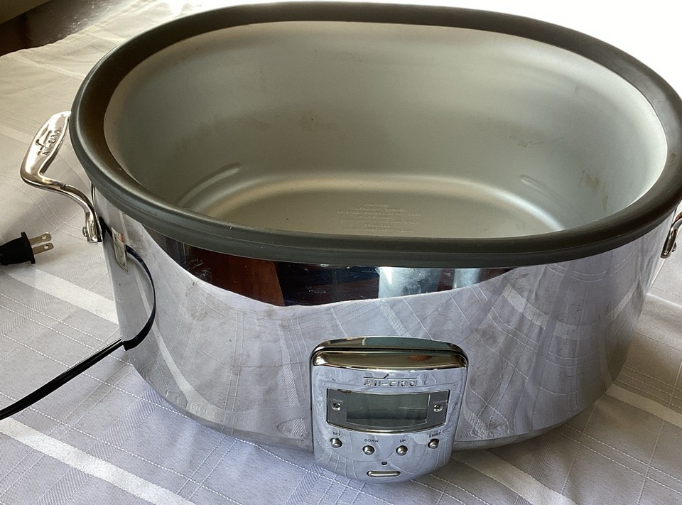 ALL-CLAD 7 Quart Slow Cooker Stainless Steel Crock Base ONLY - Series ...