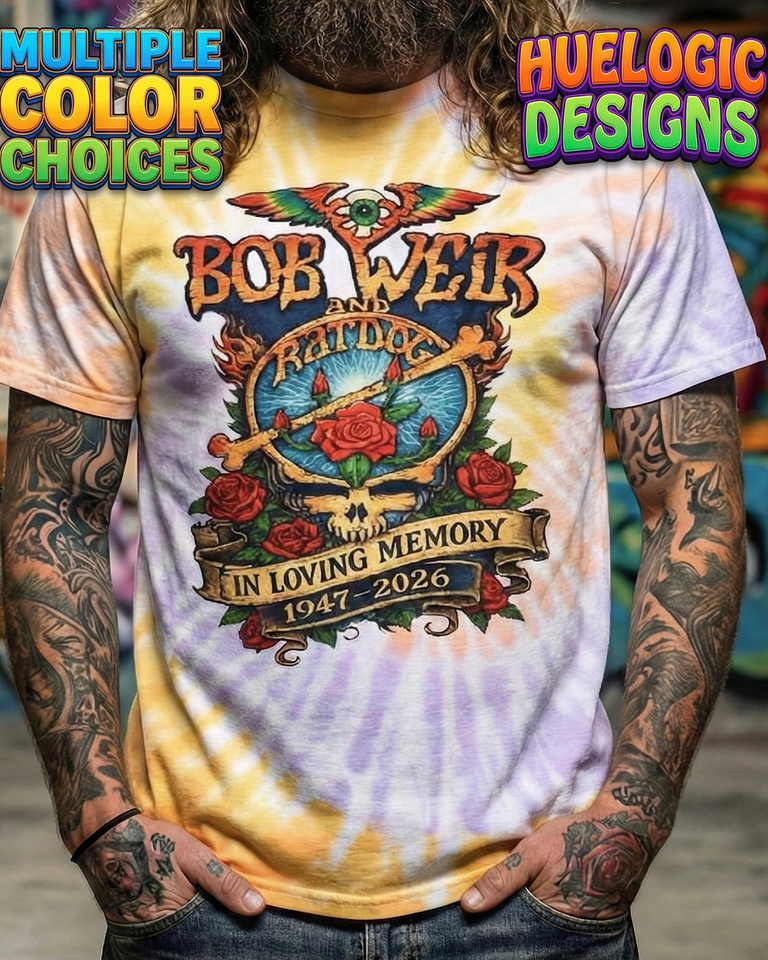 Bob Weir RatDog Grateful Dead RIP Memorial Tie Dye Shirt 1947–2026 ...
