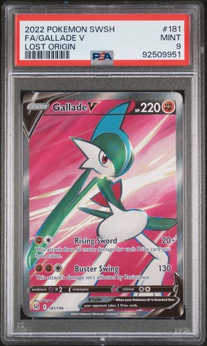 Gallade V Full Art PSA 9 MINT Lost Origin #181 Pokemon Card | eBay