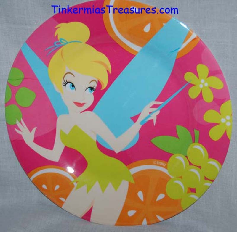 CUTE TINKER BELL ROUND MELAMINE PLATE TINKERBELL TINK | eBay