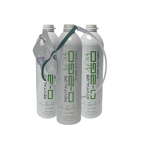 O2GO 3 X 18L Oxygen Can with Mask and Tube - 99.5% Pure Oxygen | eBay