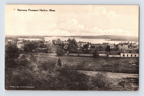 Postcard Massachusetts Cape Cod MA Pocassett Harbor Narrows Aerial ...