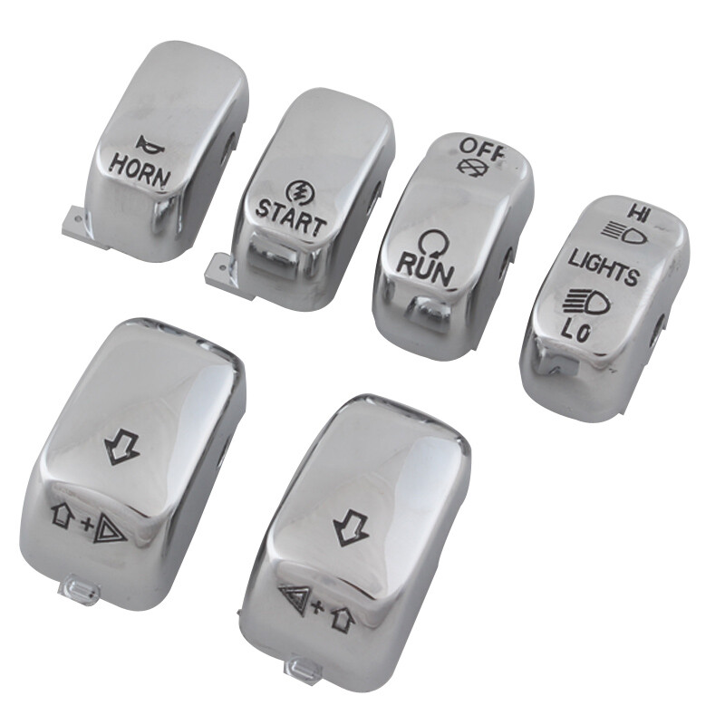 Chrome Hand Control Switch Housing Cap Button For Harley Touring ...