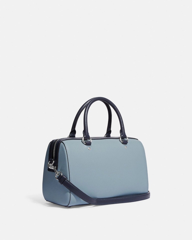 Coach Disney X Coach Rowan Satchel With Ursula Motif-Silver/Ice Blue ...