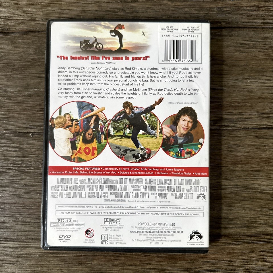 Hot Rod (DVD, 2007) Andy Samberg ~Very Good Comedy From Beginning To ...