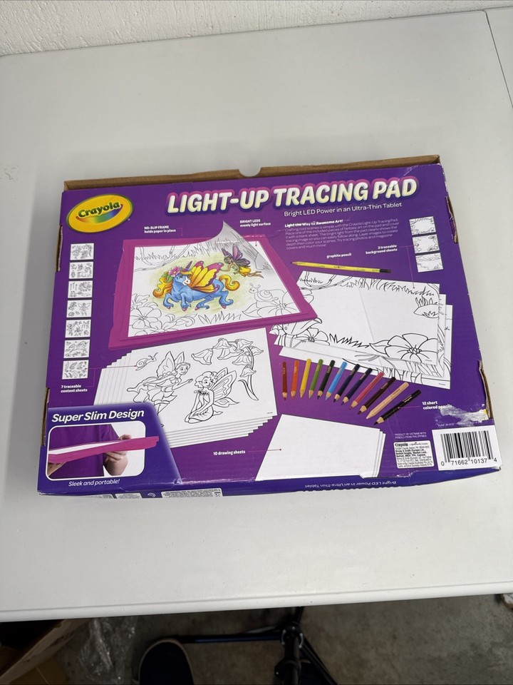 Crayola Light Up Tracing Pad Pink Writing & Drawing Art Colorful Kit ...