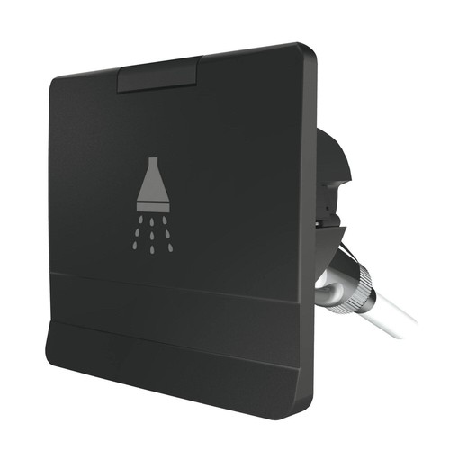 Boat WHITE SHOWERHEAD+BK SQUARE COVER+3M HOSE | eBay