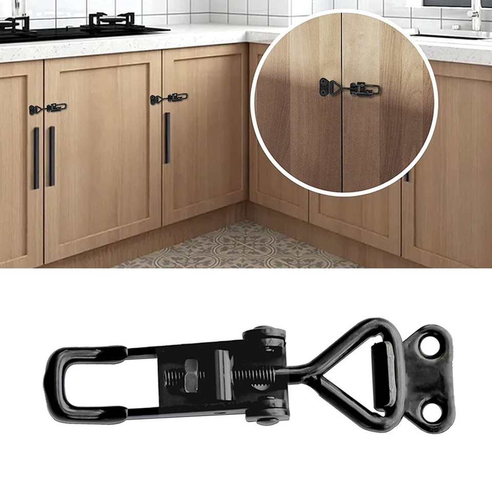 Steel Hasp Toggle Clamp Lockers 220lbs Adjustable GH-4001 Quick Fixture ...