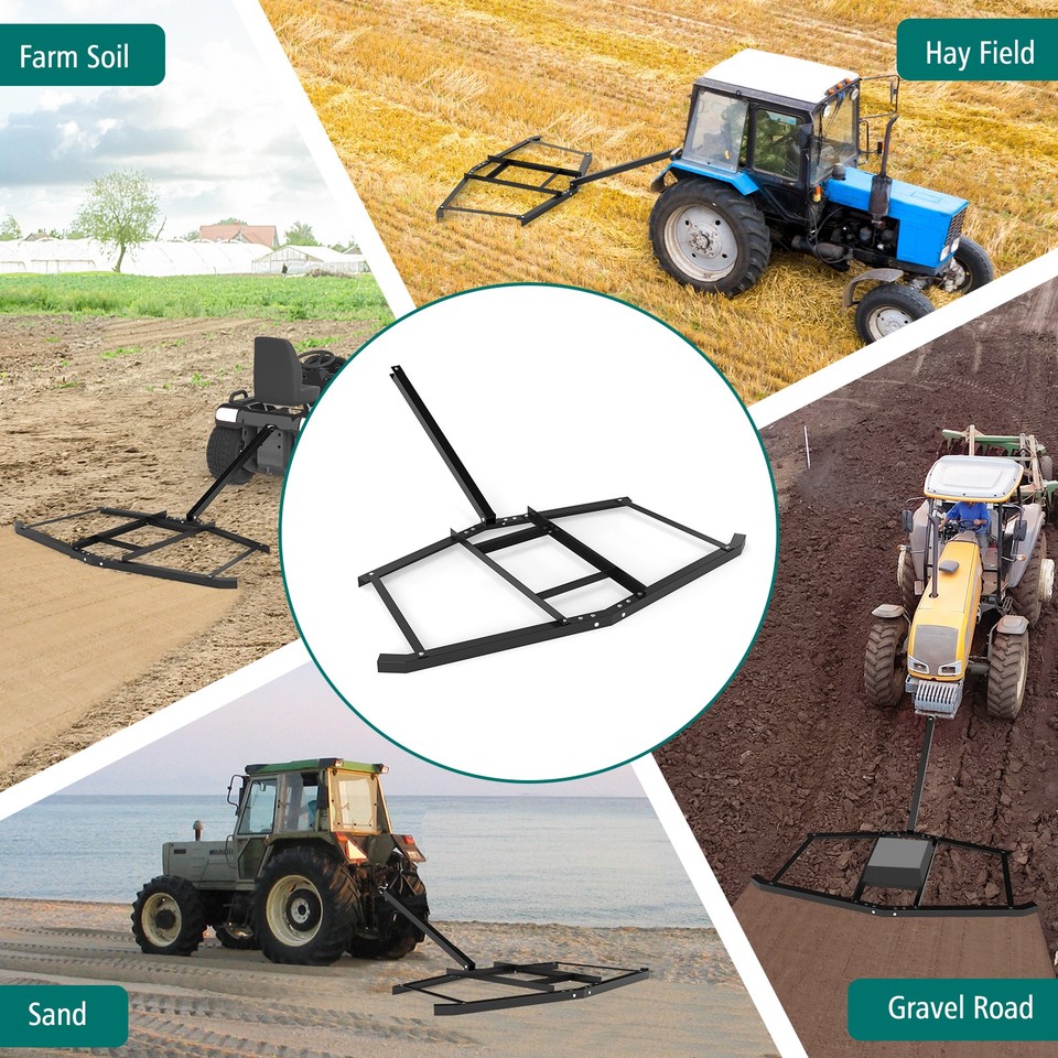 187 cm Wide Driveway Drag Garden Lawn Tractors Gravel Level Landscape ...