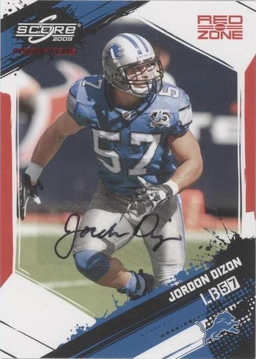 2009 Score Inscriptions - Jordon Dizon #97 Red Zone Autographs /30 (AU ...