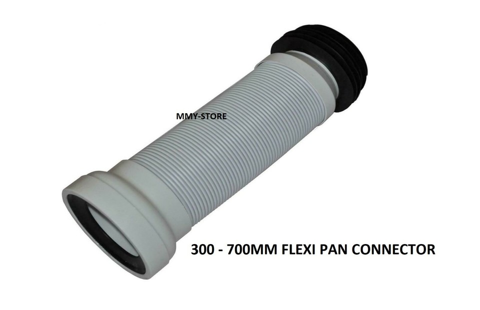 110mm 4'' Flexible Toilet WC Pan Connector Flexi adjustment SHORT ...