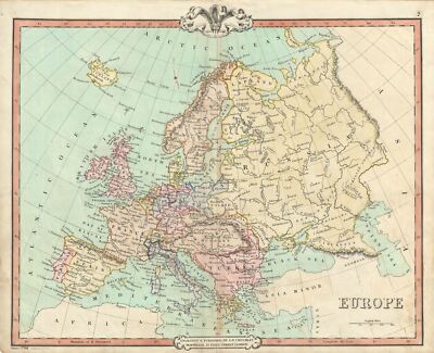 1850 Cruchley Map of Europe | eBay