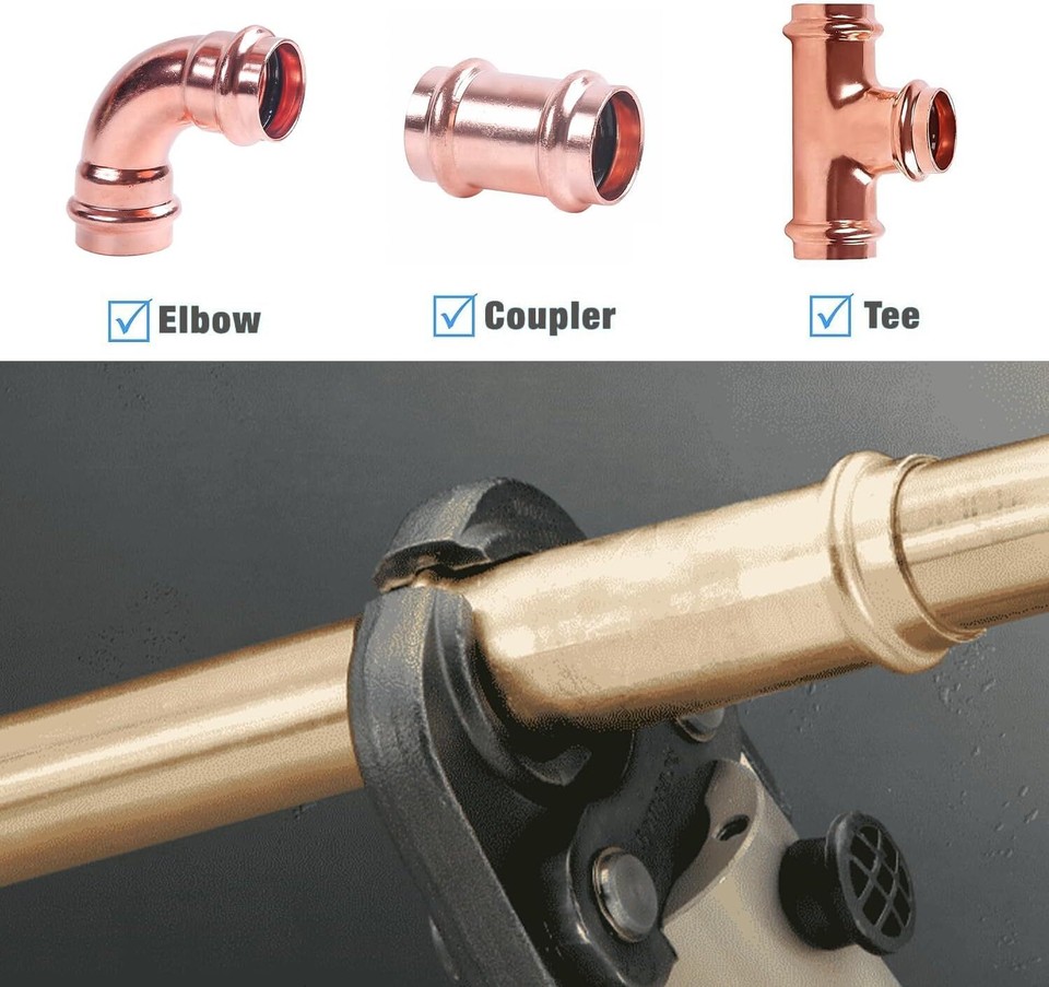 Hydraulic Copper Pipe Press Tool Tube Pipe Fittings Crimping Plumbing ...