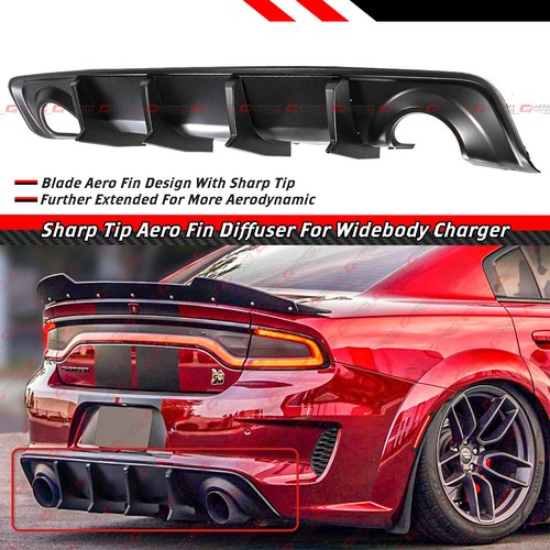 For 2020-2023 Dodge Charger SRT Widebody Blade Extended Fin Rear Bumper ...
