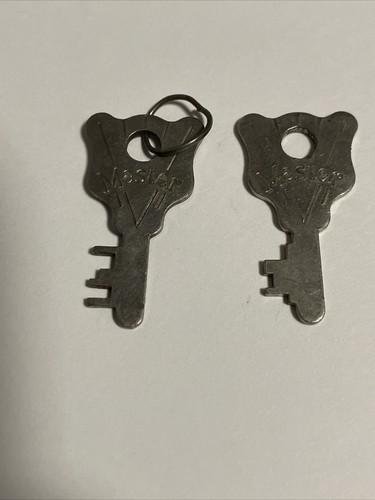Vintage Master Lock Keys Lot of 2 Rare Antique | eBay