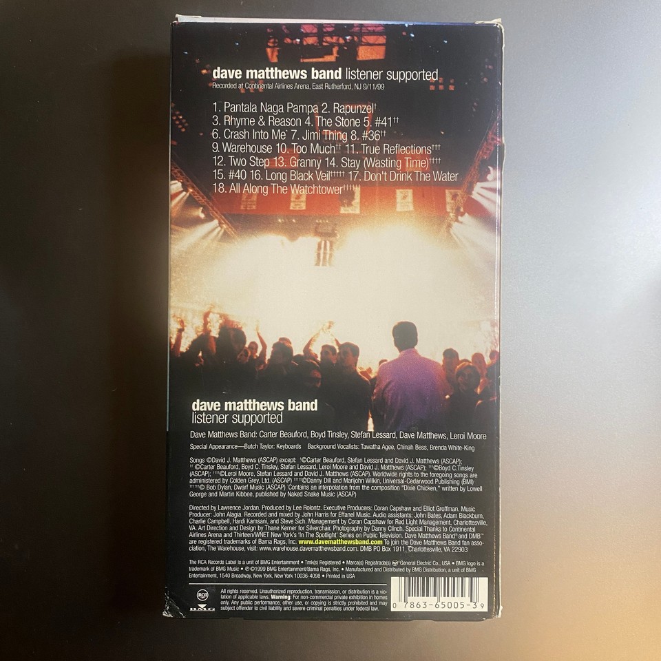Dave Matthews Band - Listener Supported [USED][VHS] | eBay