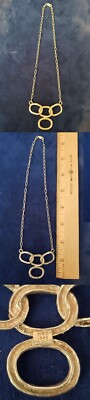 Vintage HOB Mexico 925 Sterling Silver Ovals 16" Long Chain Necklace ...