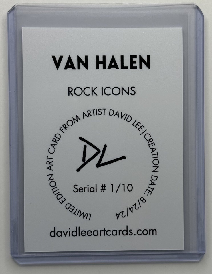 Van Halen Limited Edition Artist Signed “Rock Icons” Trading Card 1/10 ...