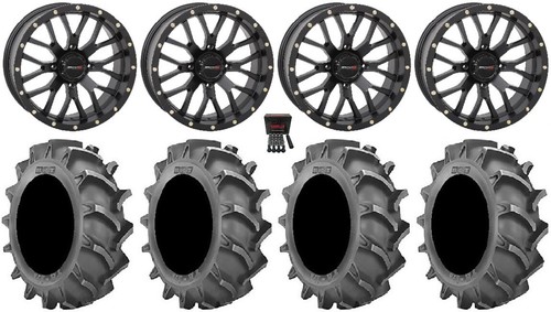 System 3 ST-3 Blk 18" Wheels 33x8 (4ply) BKT 171 Tires Can-Am ...