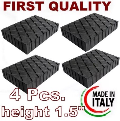 SET 4 pcs. 1.5" Tall Solid Rubber Stack Blocks for Any Auto Lift or ...