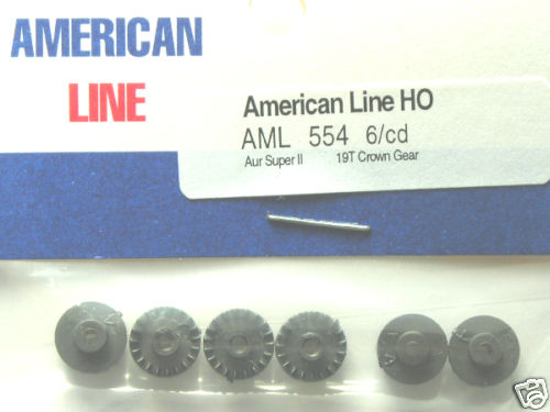 6 AFX Super II Magnatraction Slot Car 19 T Crown Gear ~ free USA ...