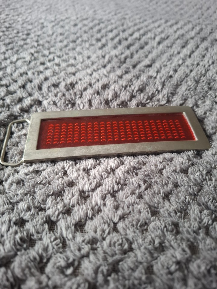 Electric Screen Belt Buckle Silver Metal Chrome 2000s Hip Hop Rock ...