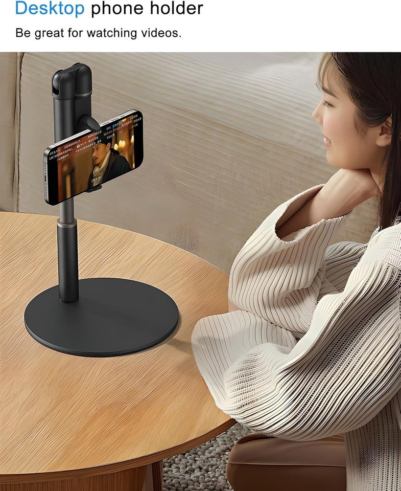 Overhead Phone Mount for Filming, Hands-Free Desk Phone Stand ...