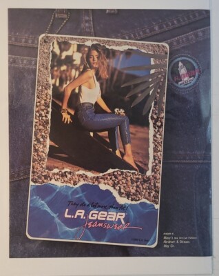 1989 L.A. GEAR Jeanswear Large Format Magazine Ad | eBay