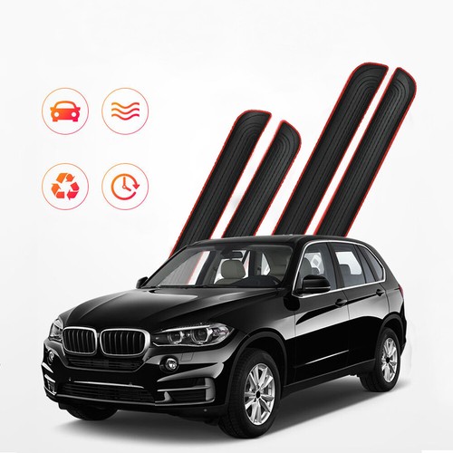 4 Pieces Rubber Door Rear Wear Window Cover Panel Pedal Protection Auto ...