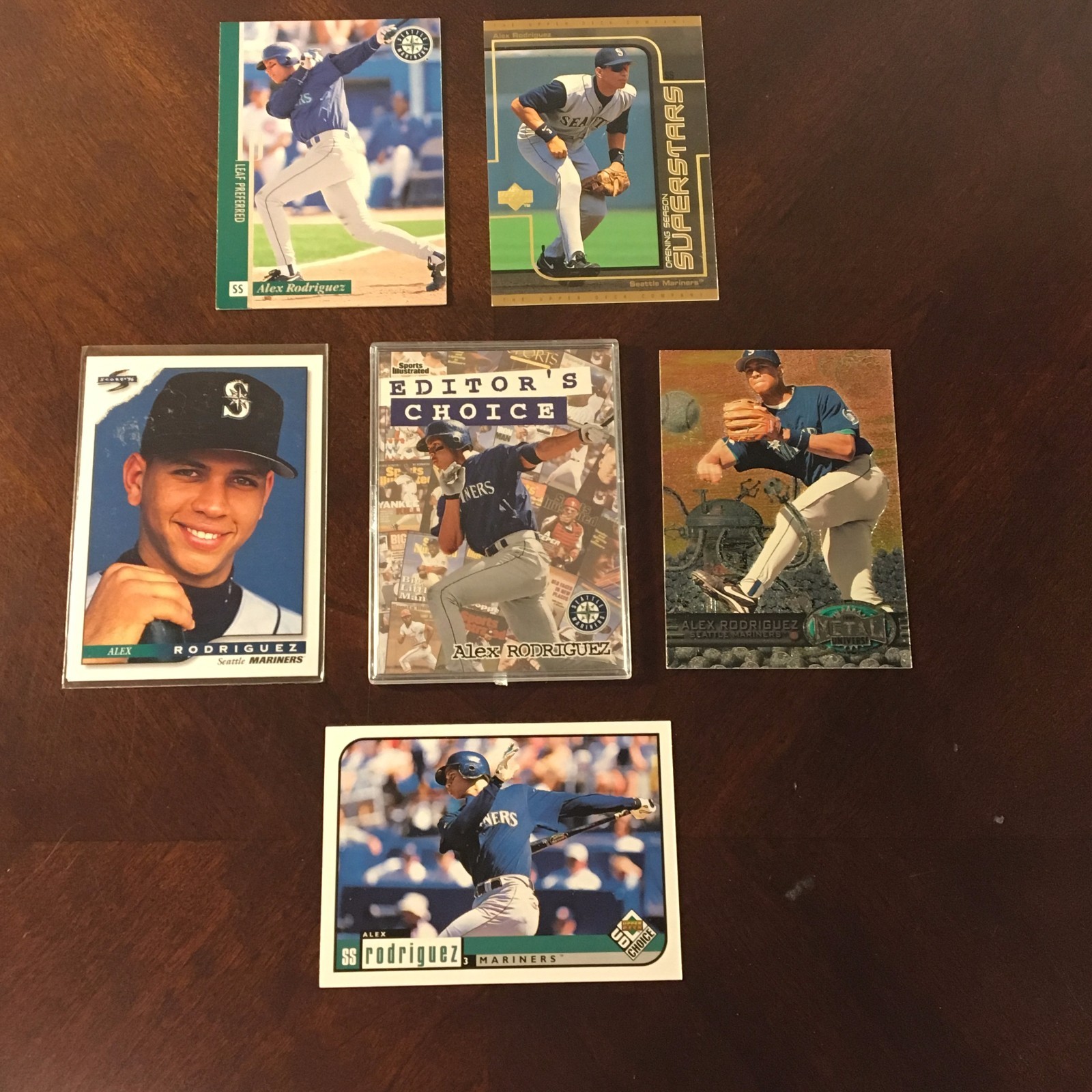 ~6 Baseball Trading Card Lot Alex Rodriguez Topps, Upper Deck, Fleer ...