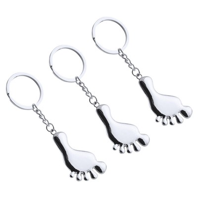 3 Pcs Foot Shape Keyring Happy Feet Chain Keychain Baby Man | eBay
