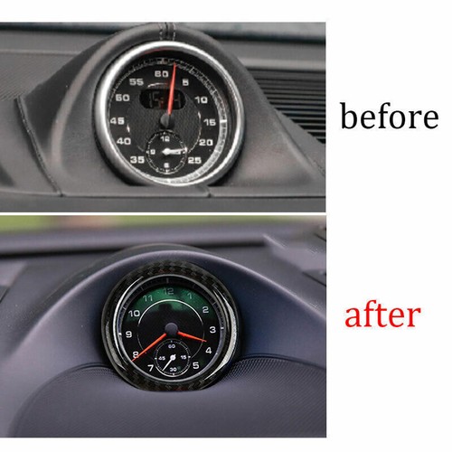 For Porsche Cayenne 2018-2022 Carbon Fiber Car Dashboard Compass Frame ...