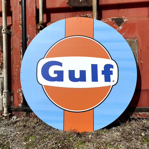 3ft Gulf Racing Gas and Oil Vintage Style Repop Sign | eBay