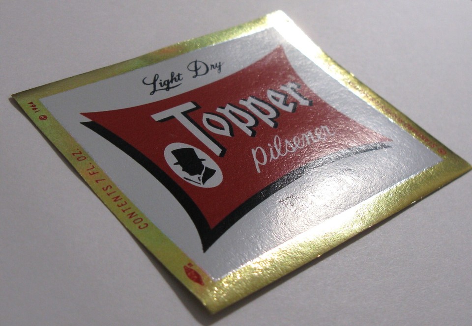 Standard Rochester Brewing Co TOPPER PILSENER BEER label NY 7oz Copr ...