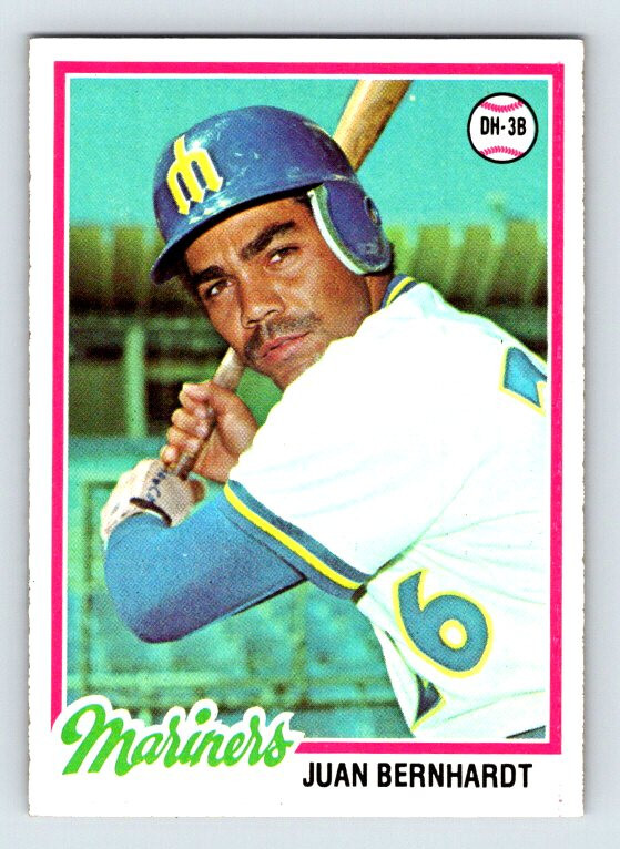 JUAN BERNHARDT Seattle Mariners 1978 Topps Baseball Card B185 | eBay