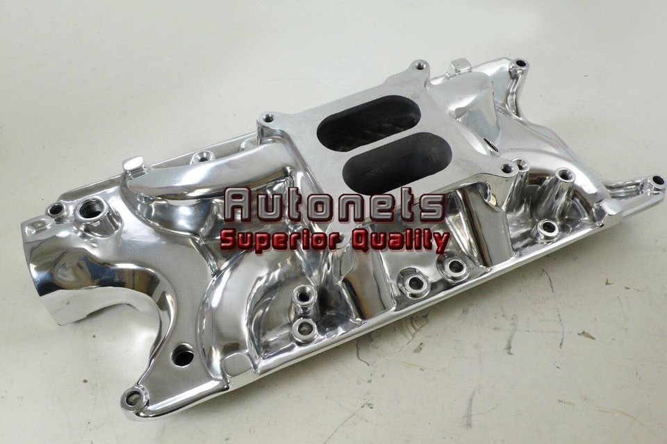 SBF Small Block Ford 260 289 302 Polished Square Bore Aluminum Intake ...