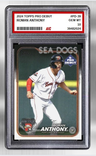 2024 Roman Anthony Topps Pro Debut Rookie Card #PD-39 Red Sox Graded 10 ...