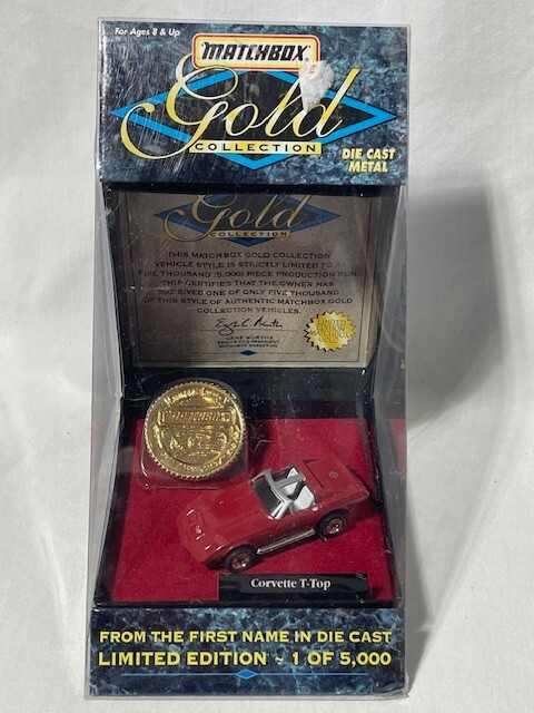 1996 Matchbox Gold Collection Corvette T-Top, Red, 1 of 5,000, 1/64 NIB ...