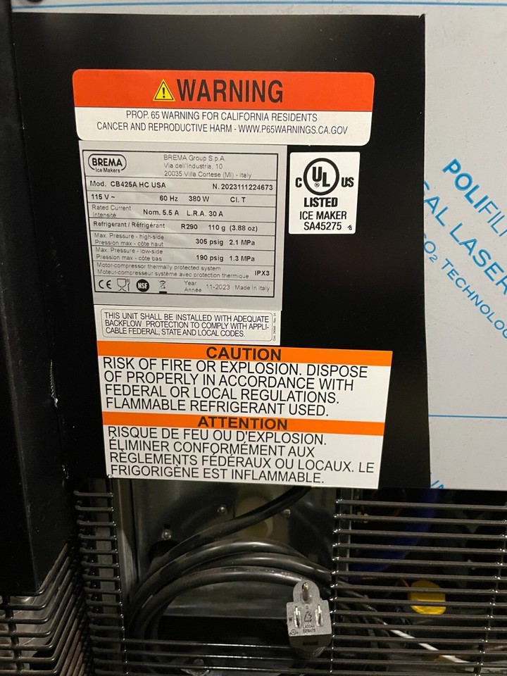 Eurodib CB425A – Brema Undercounter Ice Maker - Scratch & Dent | eBay